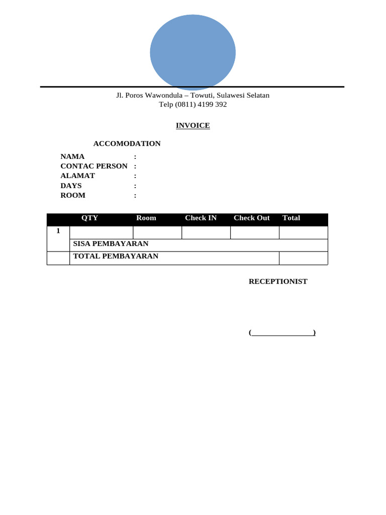 Invoice Hotel | PDF