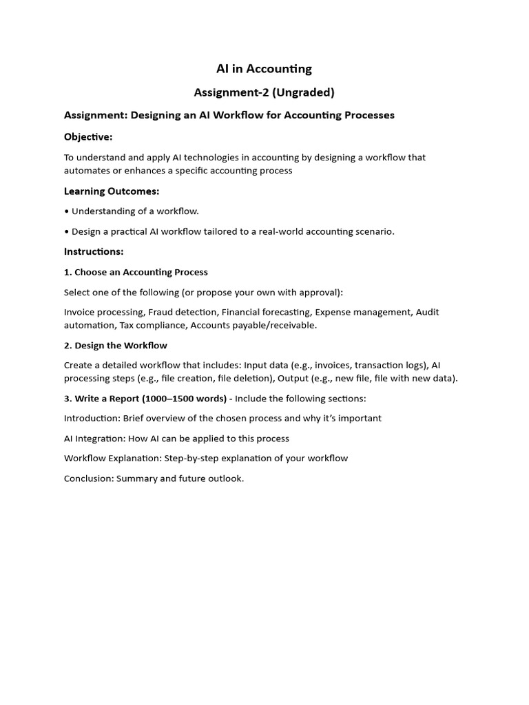 Assignment 2 AI in Accounting Task | PDF