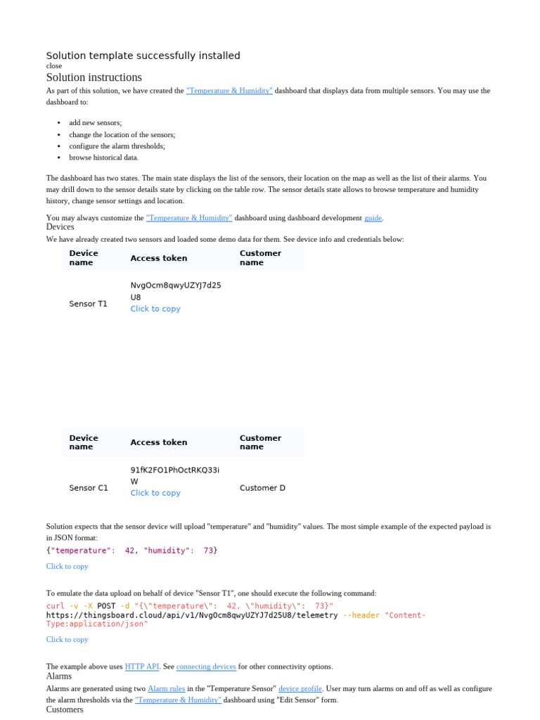 Temperature & Humidity Dashboard Setup | PDF | Cloud Computing ...