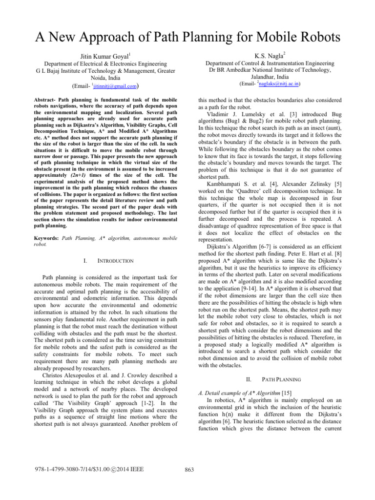 Innovative Path Planning for Mobile Robots | PDF | Applied Mathematics ...