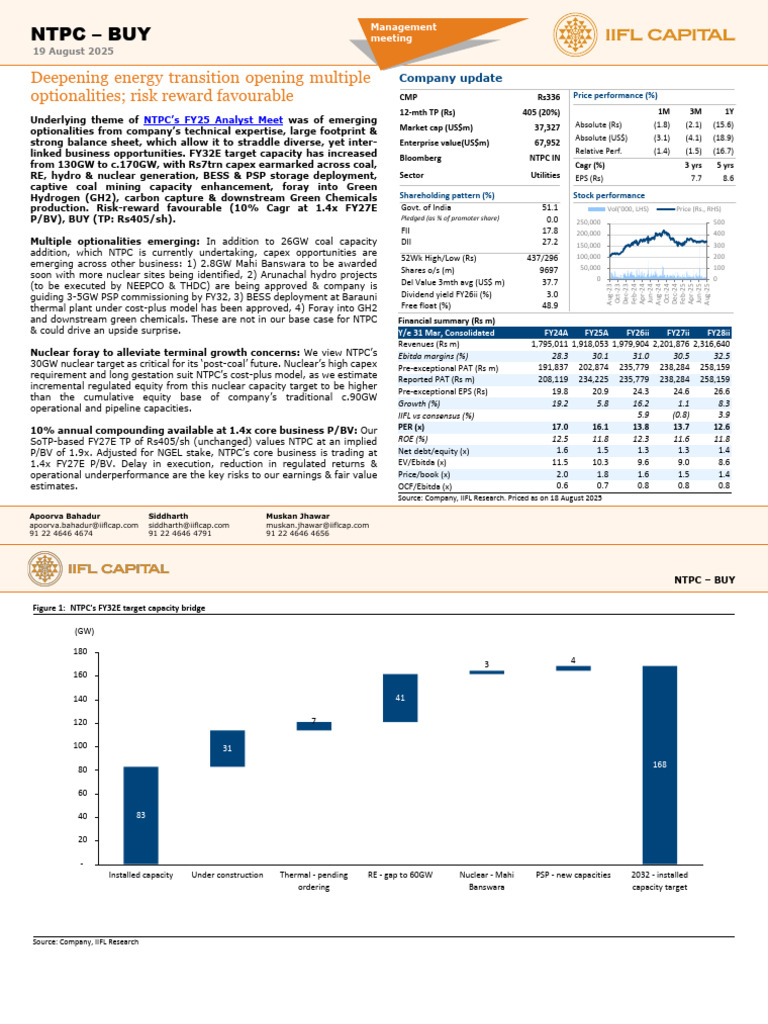 NTPC Investment Outlook: FY25 Analysis | PDF | Expense | Balance Sheet