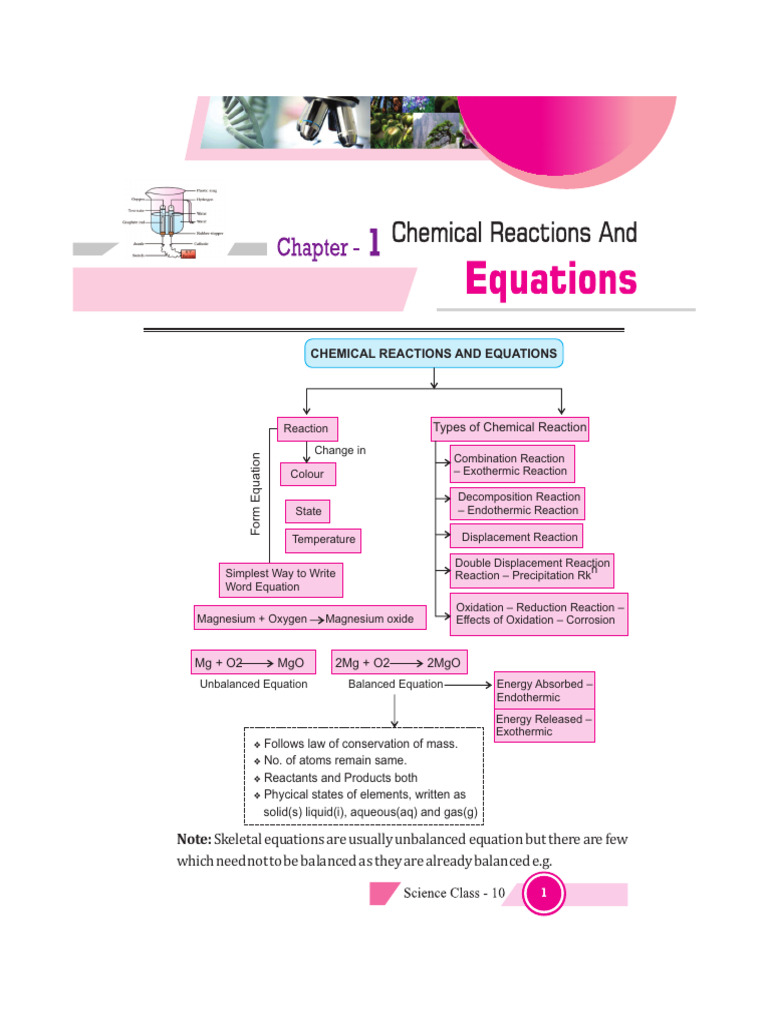 Chemical Reactions and Equations (Notes) | PDF | Chemical Reactions ...