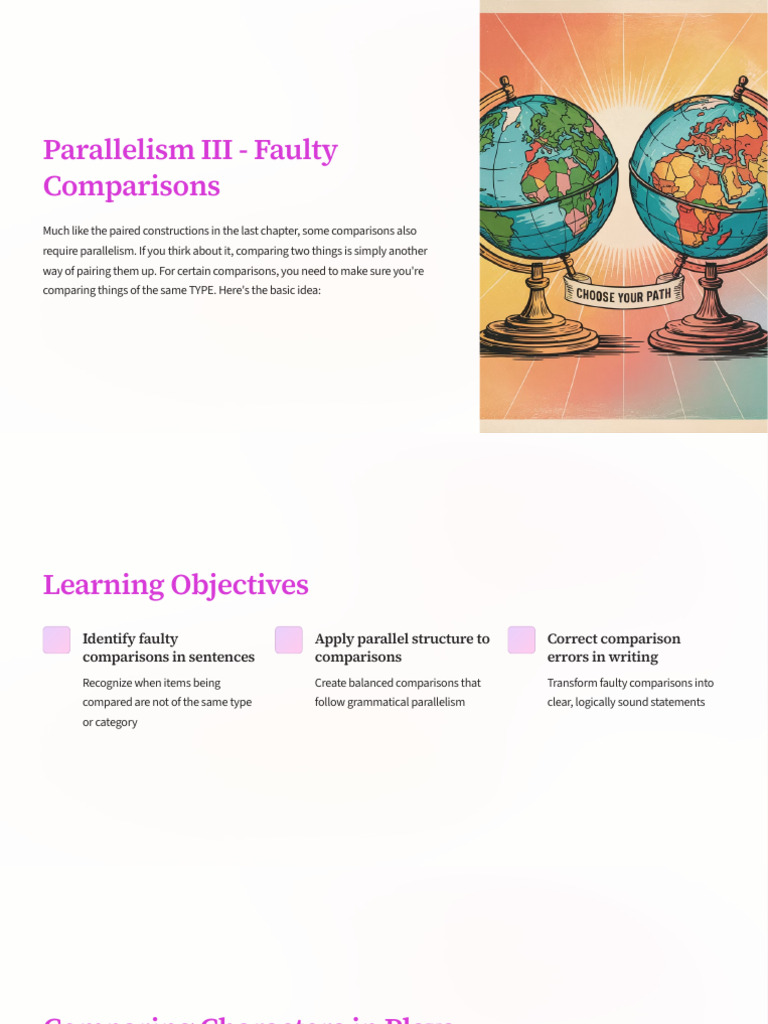 Parallelism III Faulty Comparisons | PDF | Linguistics | Grammar