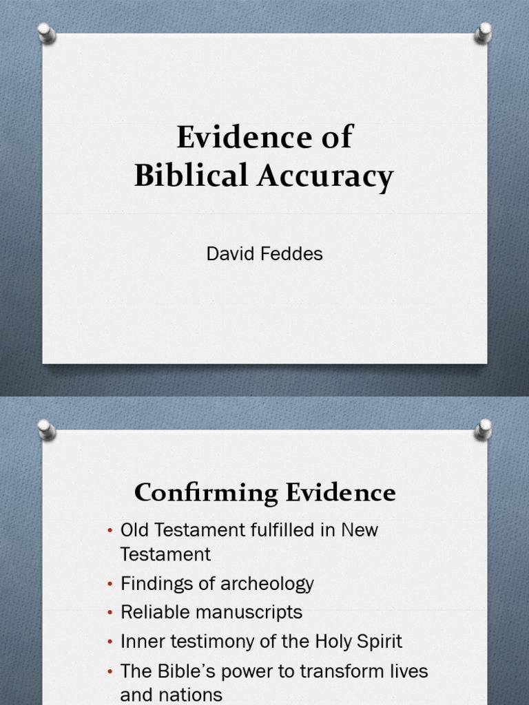 Evidence of Biblical Accuracy | PDF | Jesus | Gospel Of John
