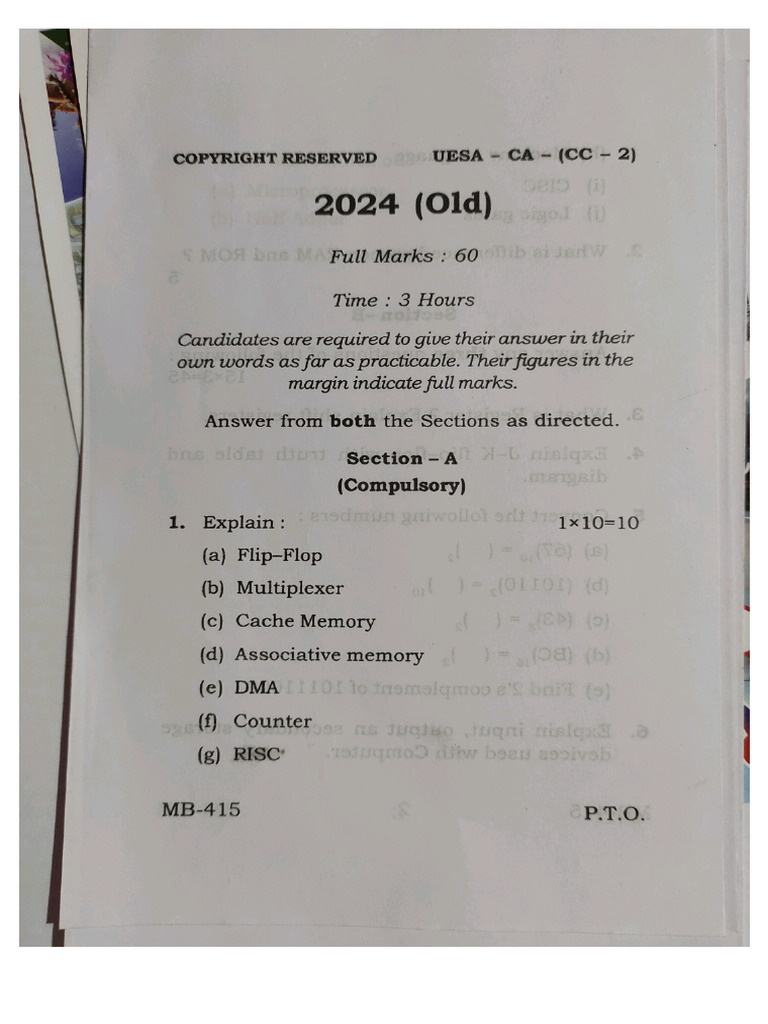 Core Paper Sem 1 | PDF