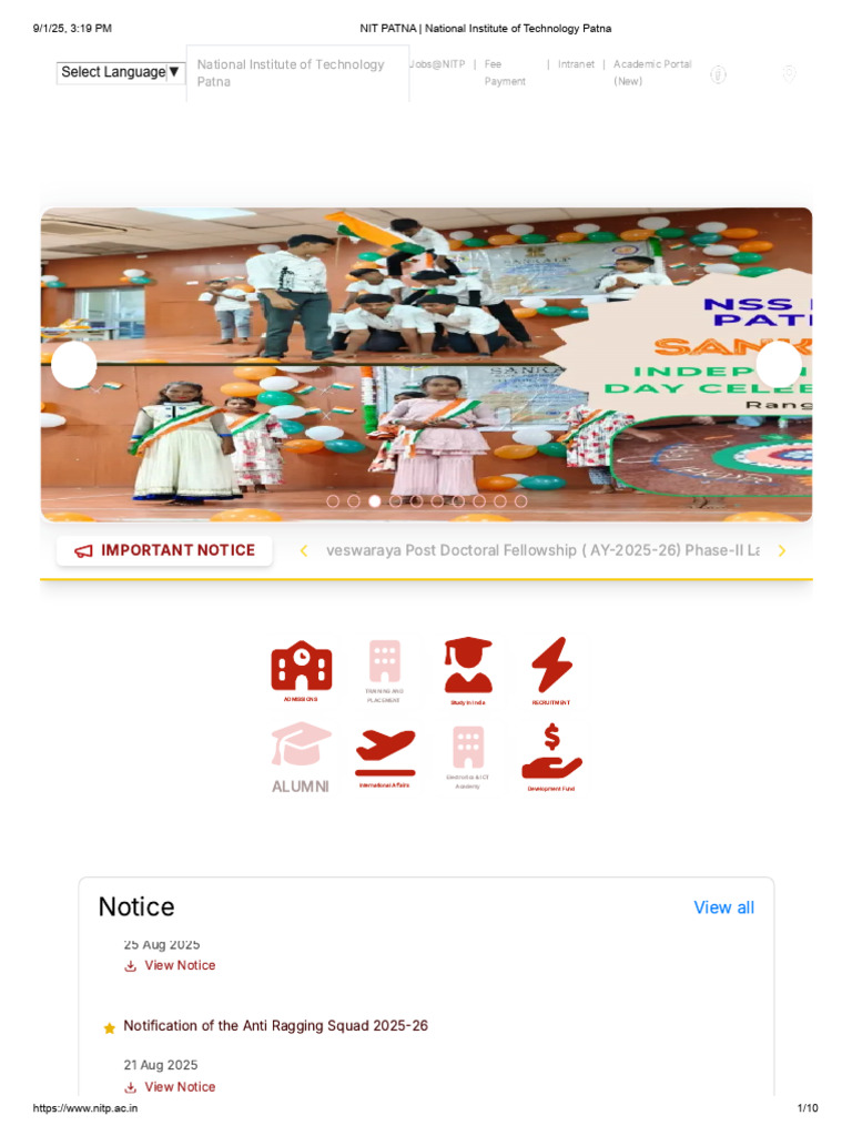 NIT PATNA - National Institute of Technology Patna | PDF