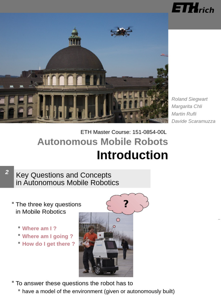 Autonomous Mobile Robots Course Overview | PDF | Kalman Filter | Robotics