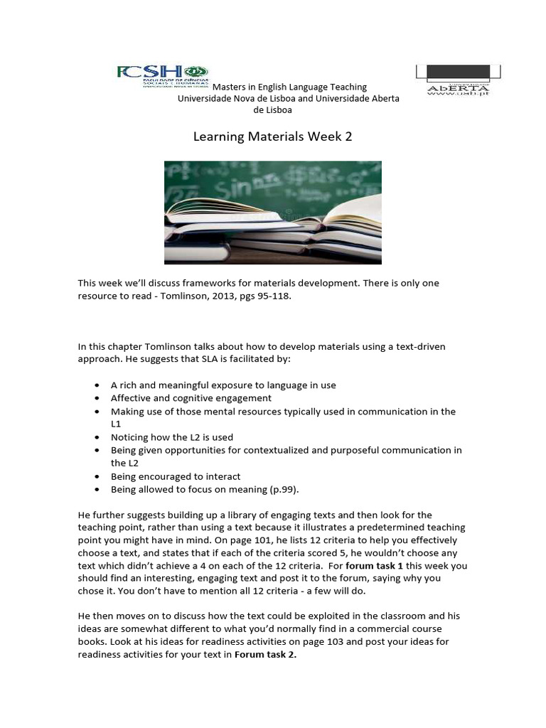 Materials Development in ELT Frameworks | PDF