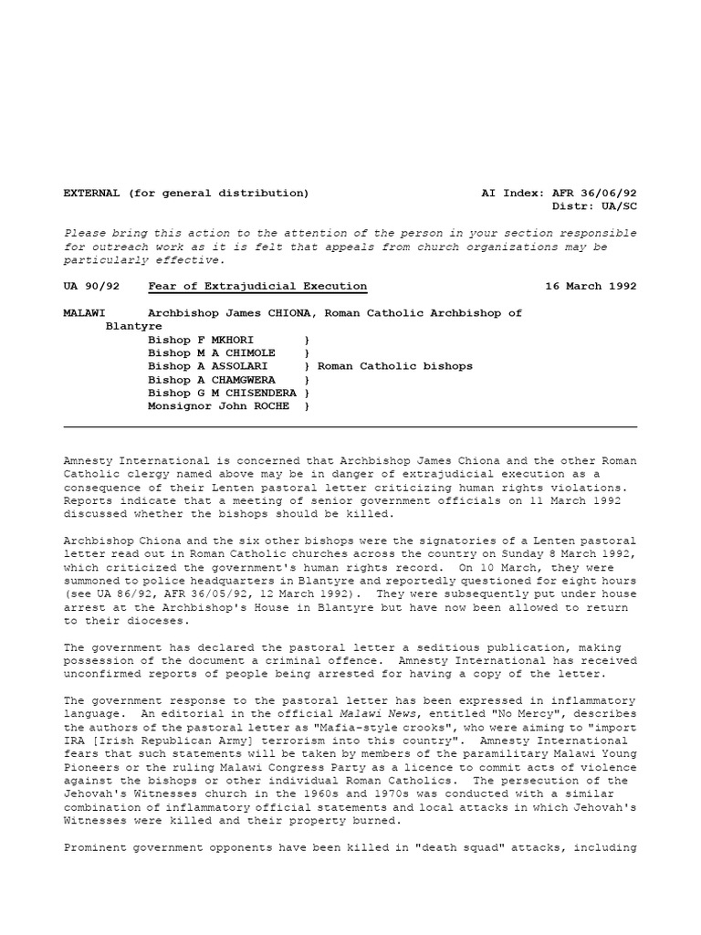 Catholic Church Clergy Letter | PDF | Human Rights | Justice