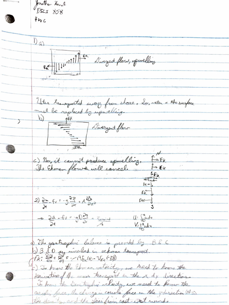 Divergent Flow Physical Oceanography Notes | PDF | Earth Sciences