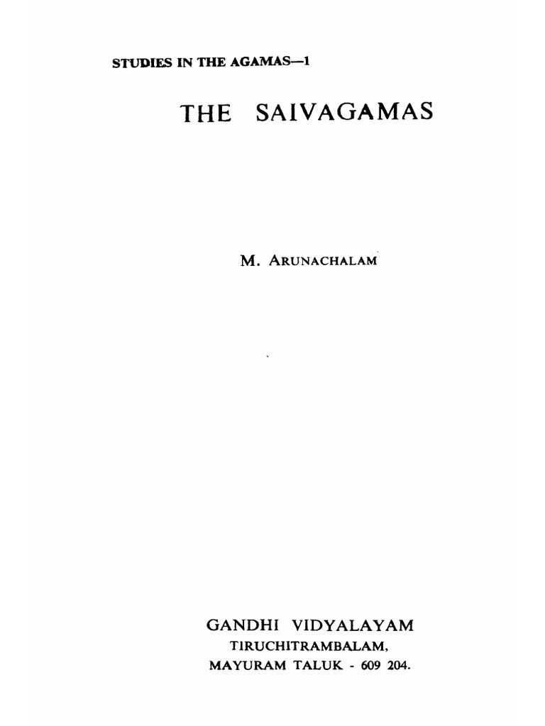 The Shaiva Agamas | PDF