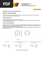 DIN 472 Internal Circlip Dimensions | PDF | Manufactured Goods