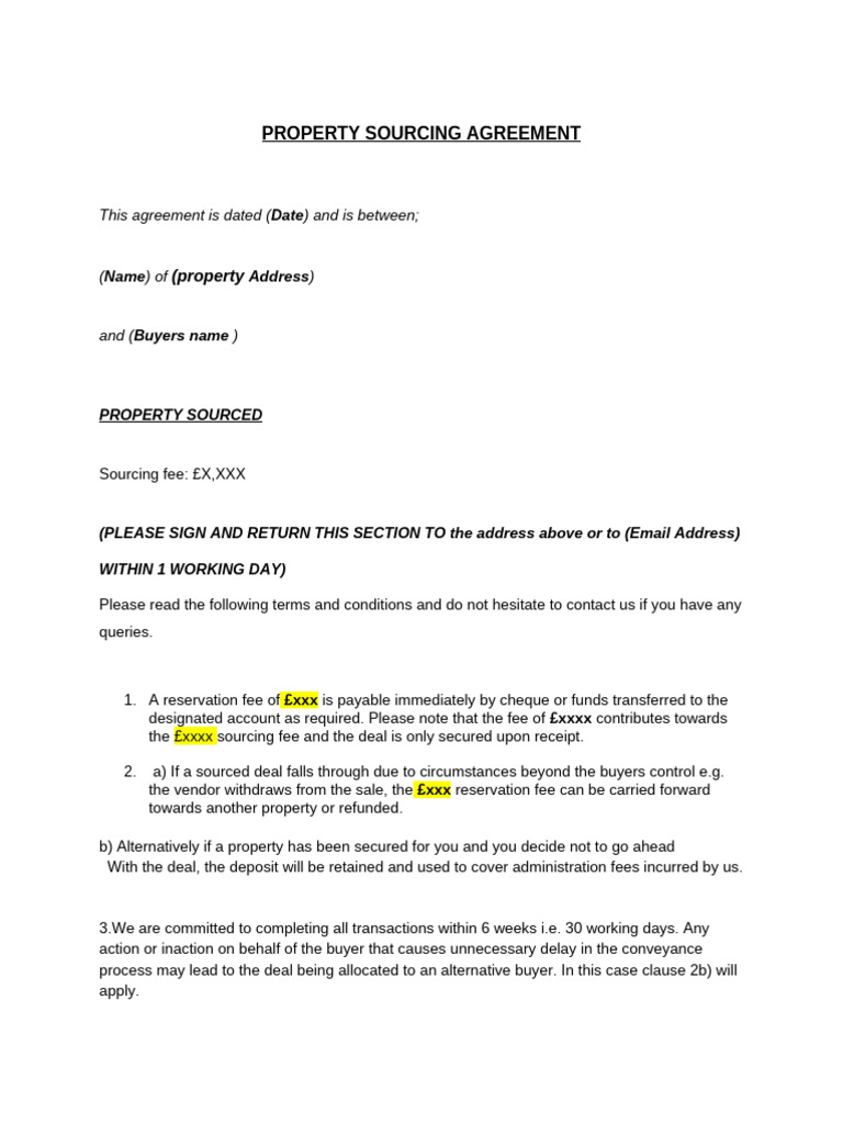 Sourcing-fee-Agreement (Buyer To Sign) | PDF