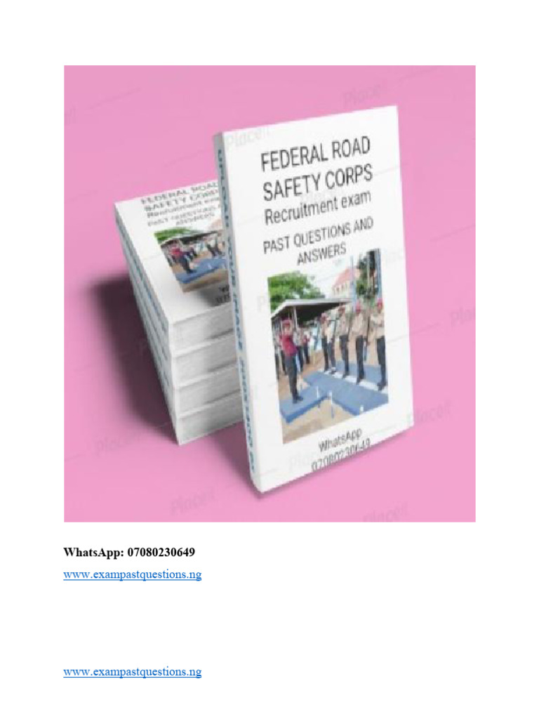 FRSC Recruitment Exam Past Questions PDF | PDF