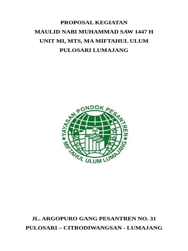 Proposal Kegiatan Maulid Nabi | PDF