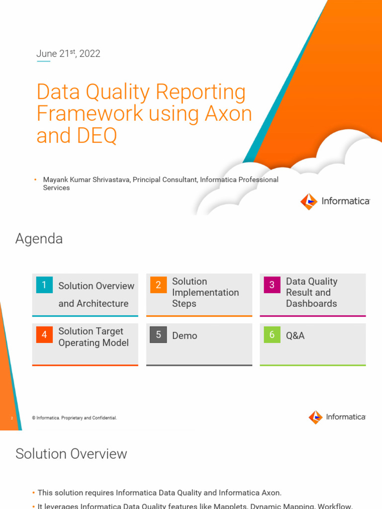 Data Quality Reporting Framework Using Axon and DEQ | PDF | Data Quality | Information Management