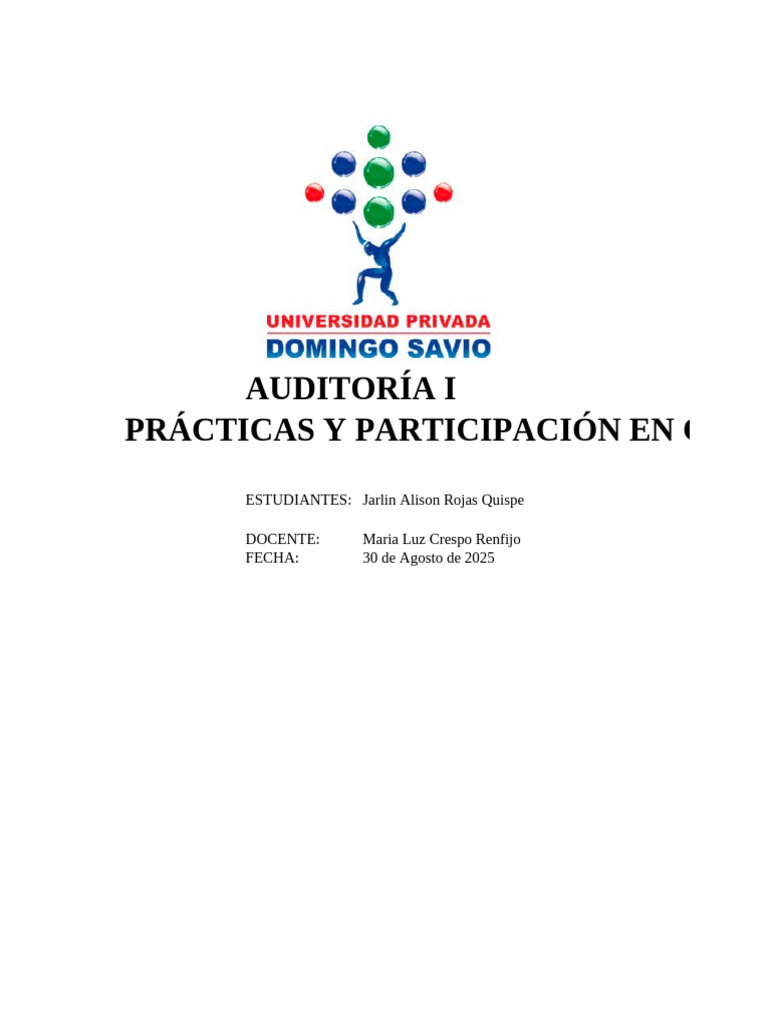 Pract. 8 Alison Rojas Quispe | PDF | Auditoría | Contabilidad