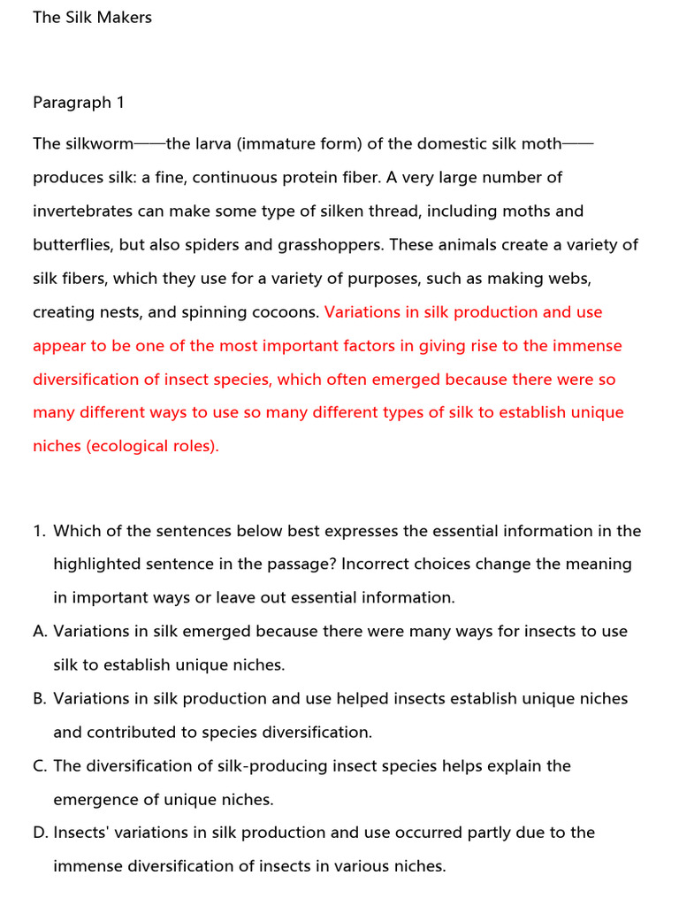The Evolution and Use of Silk in Insects | PDF | Lepidoptera | Silk