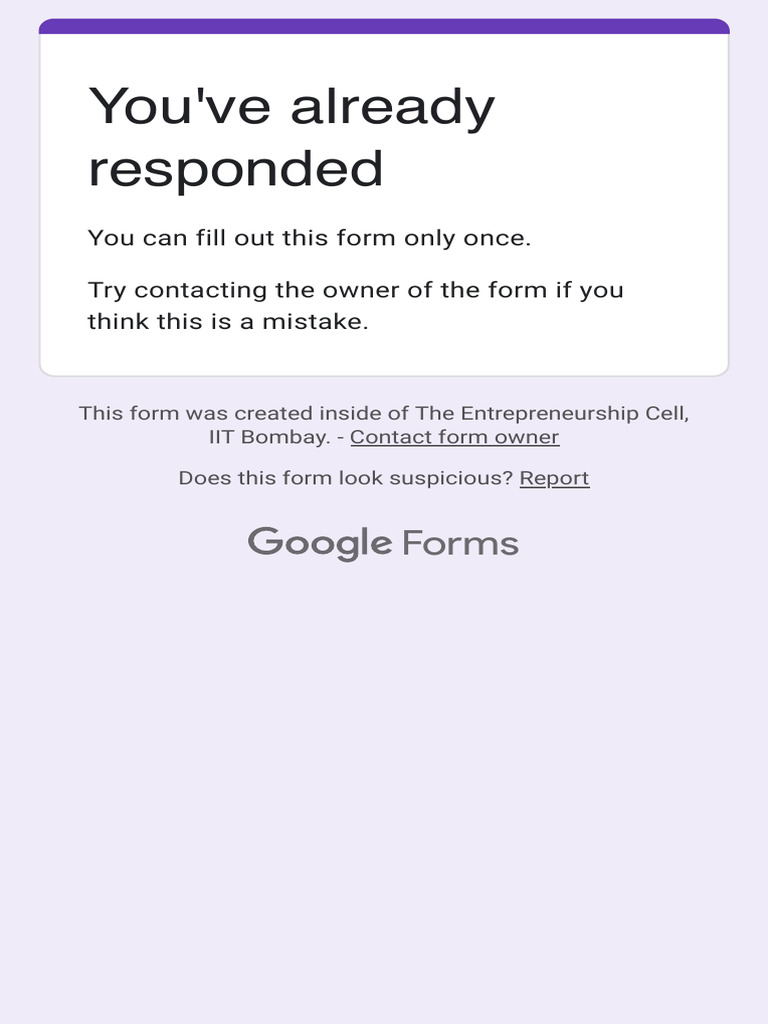 You'Ve Already Responded | PDF
