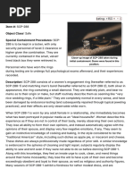 SCP-056: The Shape-Shifting Entity | PDF