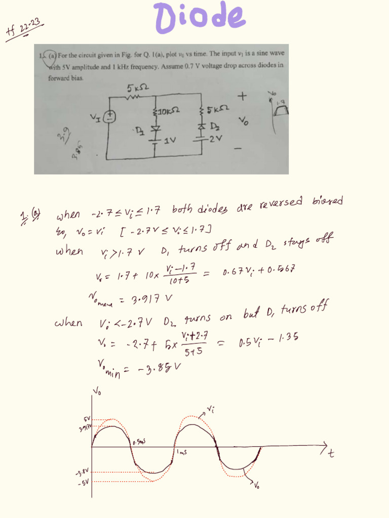 Diode TF Solution EEE263 | PDF