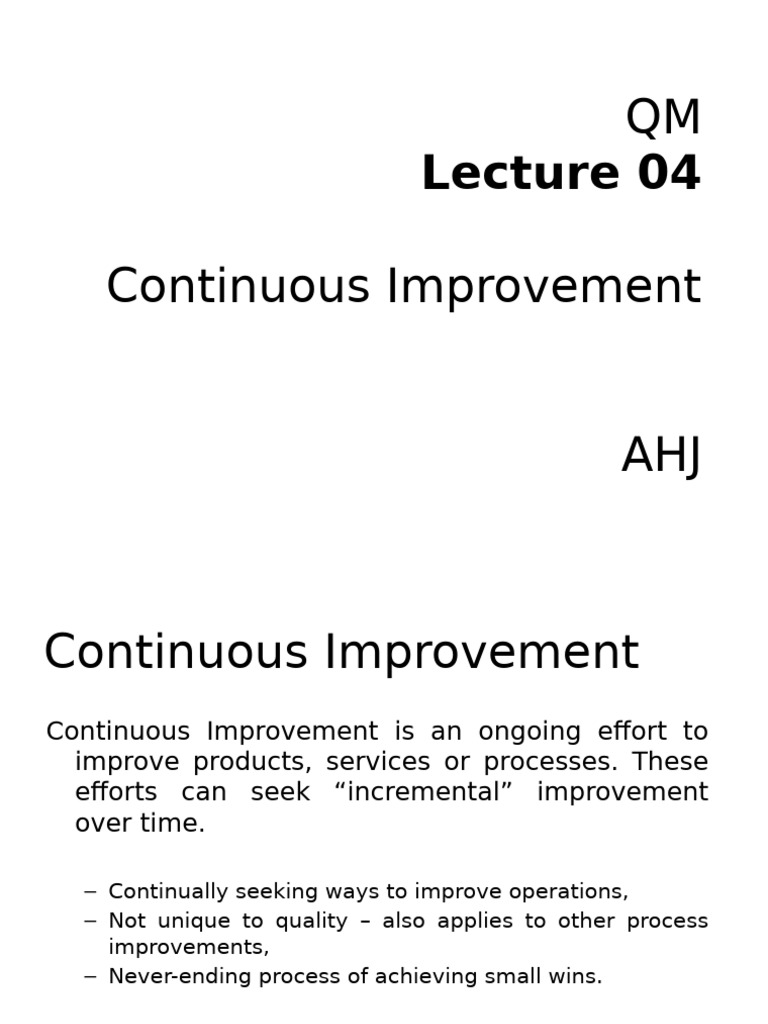 Continuous Improvement | PDF | Six Sigma | Benchmarking