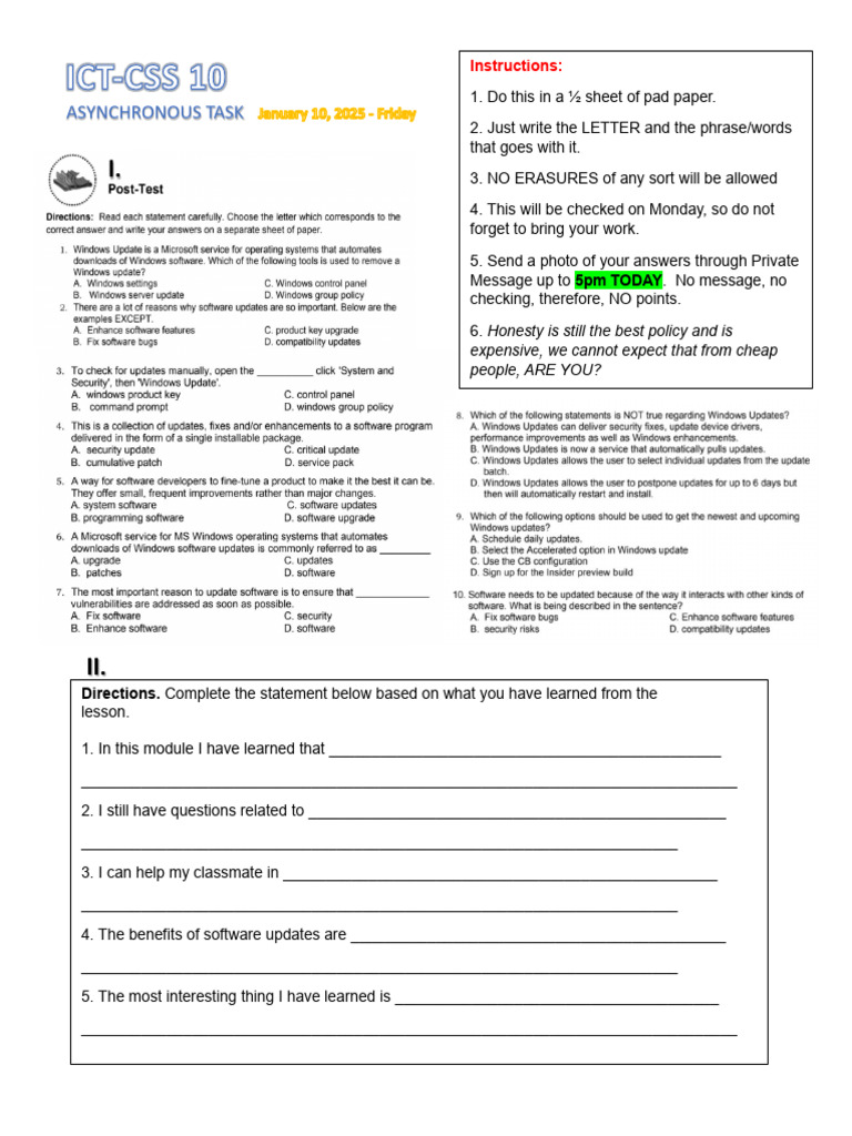 Asynchronous Task Jan102025 | PDF