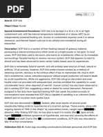 SCP Documents | PDF