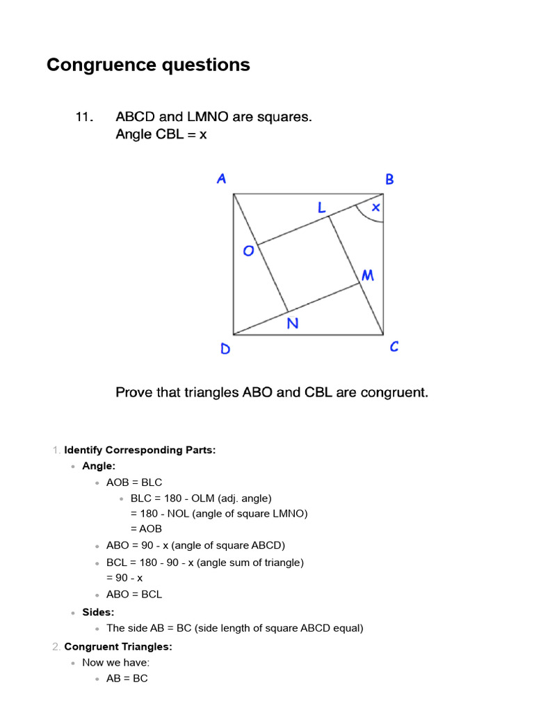 Proving Triangle Congruence with AAS | PDF