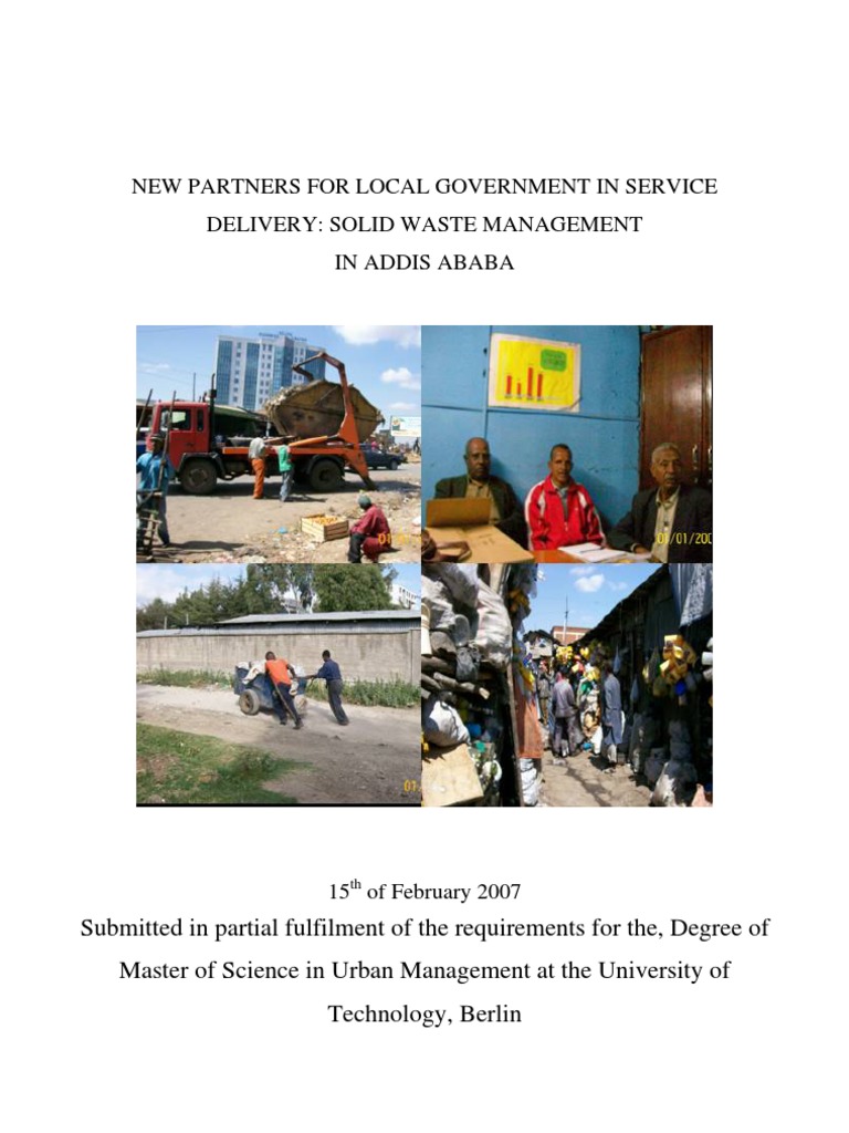 New Partners For Local Government in Service Delivery: Solid Waste ...