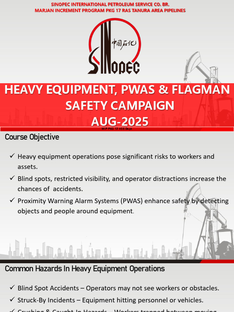MIP Package 17 - Heavy Equipment, PWAS & Flagman Safety Campaign ...