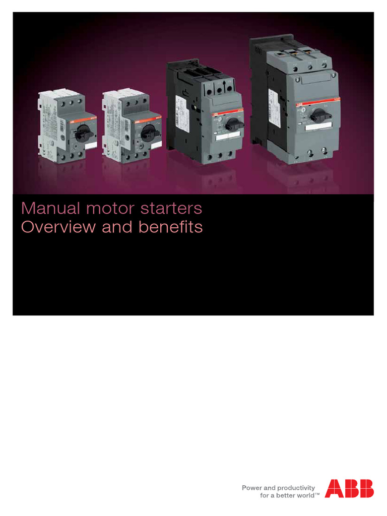 Manual Motor Starters Overview | PDF | Electrical Wiring | Electric Power