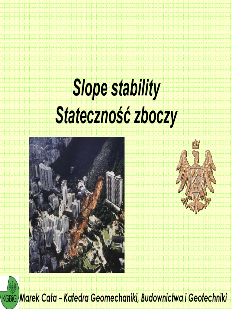 1 Slope Stability Introduction | PDF | Landslide | Earthquakes