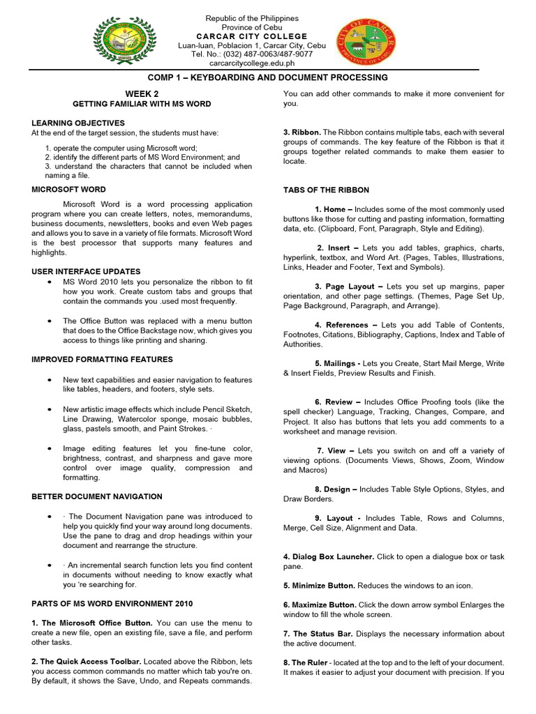 MS Word Basics for Beginners | PDF | Microsoft Word | Window (Computing)