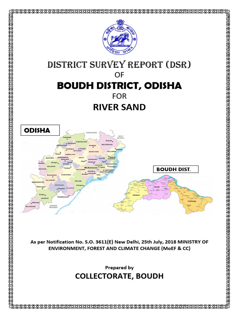 Boudh District River Sand Survey Report | PDF | Air Pollution ...