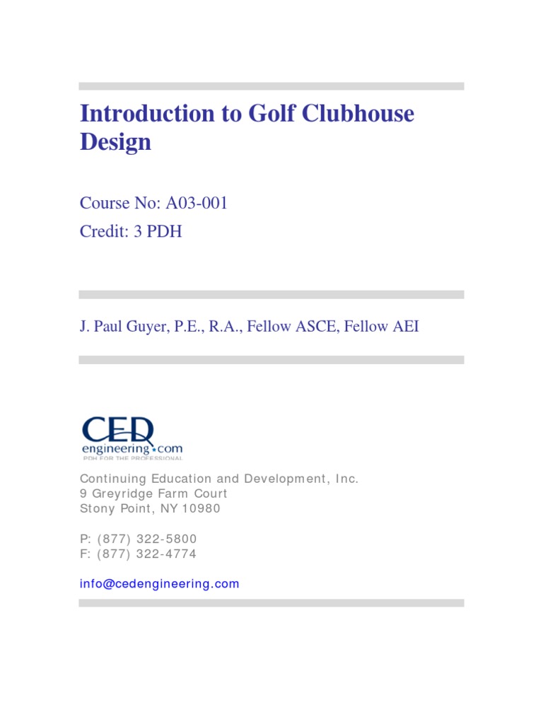 An Introduction To Golf Clubhouse Design | PDF | Golf Course | Inventory