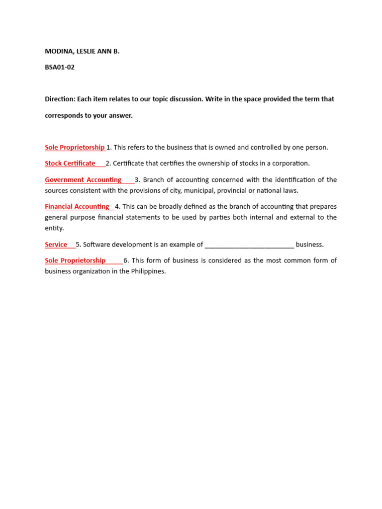 FAR Module 2 Activity | PDF