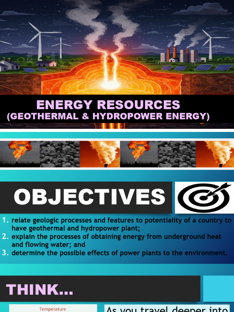 Geothermal and Hydropower Energy Overview | PDF | Renewable Energy ...