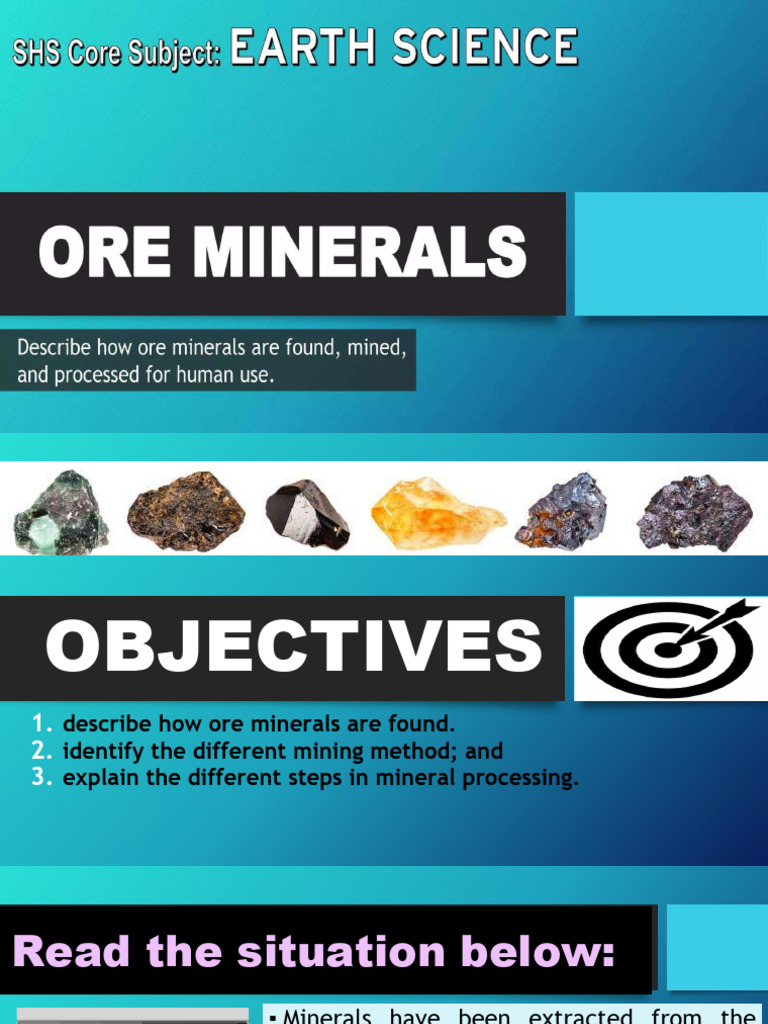 ES Q1 Week 5 EI - Ore Minerals (How They Are Found, Mined, and ...