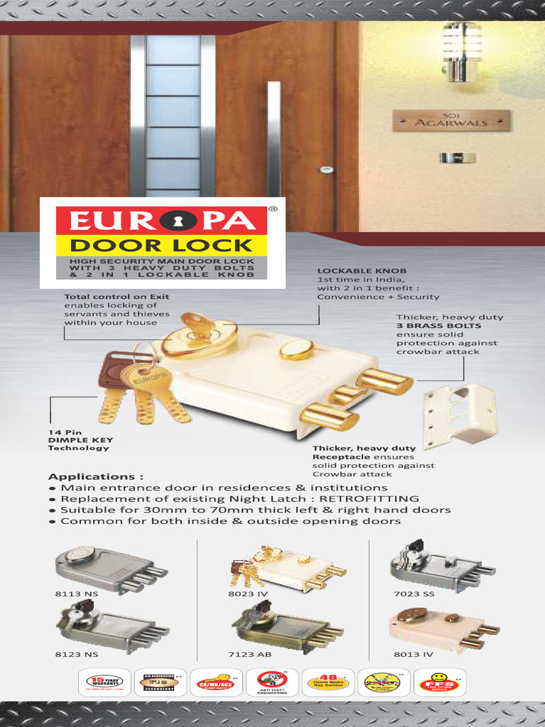 Main Door Lock | PDF