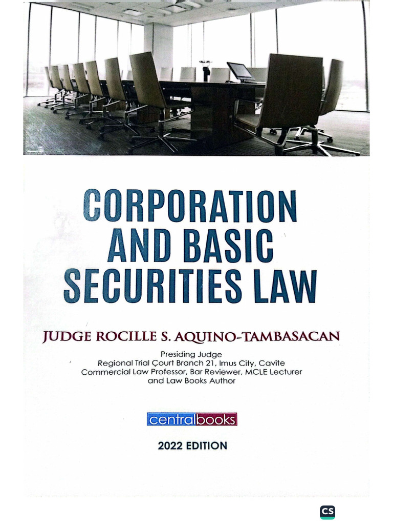 Corporation and Securities Law PDF | PDF