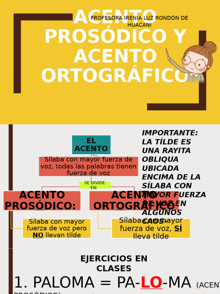 Acento Prosódico y Acento Ortográfico | PDF