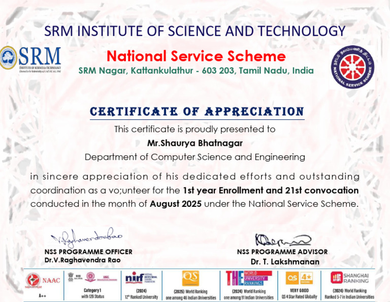 Shaurya Bhatnagar CERTIFICATE | PDF