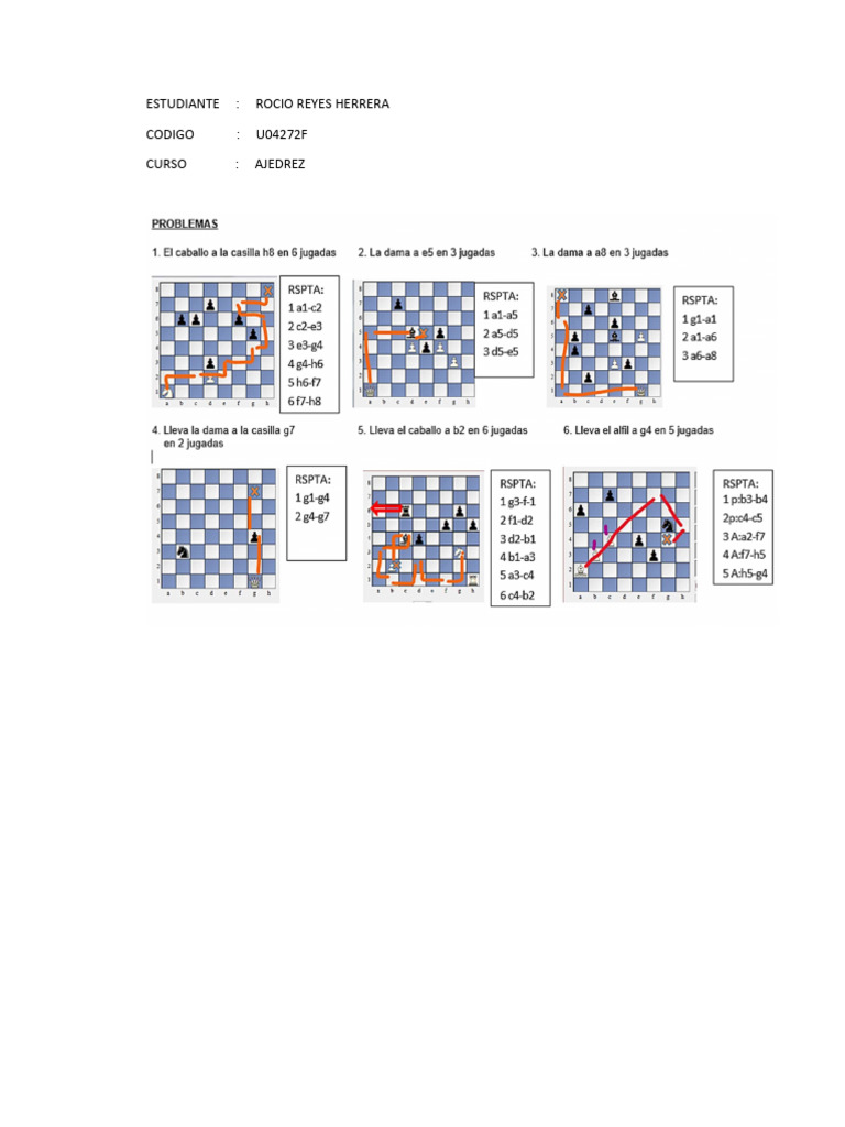 01.- Practica 01 Ajedrez - Rocio Reyes Herrera | PDF