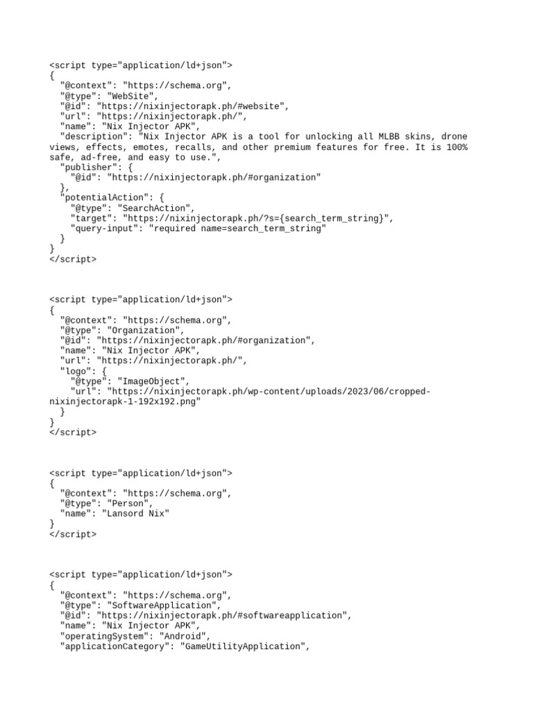 Nix Injector Schema | PDF