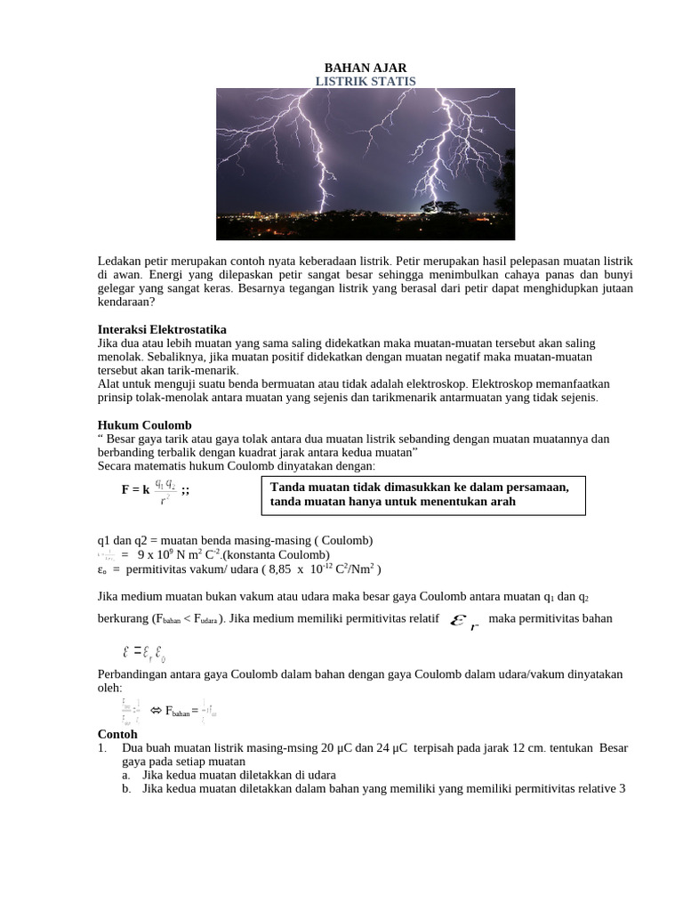 Listrik Statis | PDF
