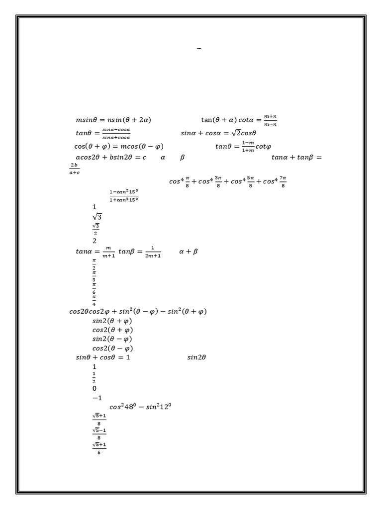 CA (25-26) Xi Std. Maths (041) Trigonometric Functions | PDF