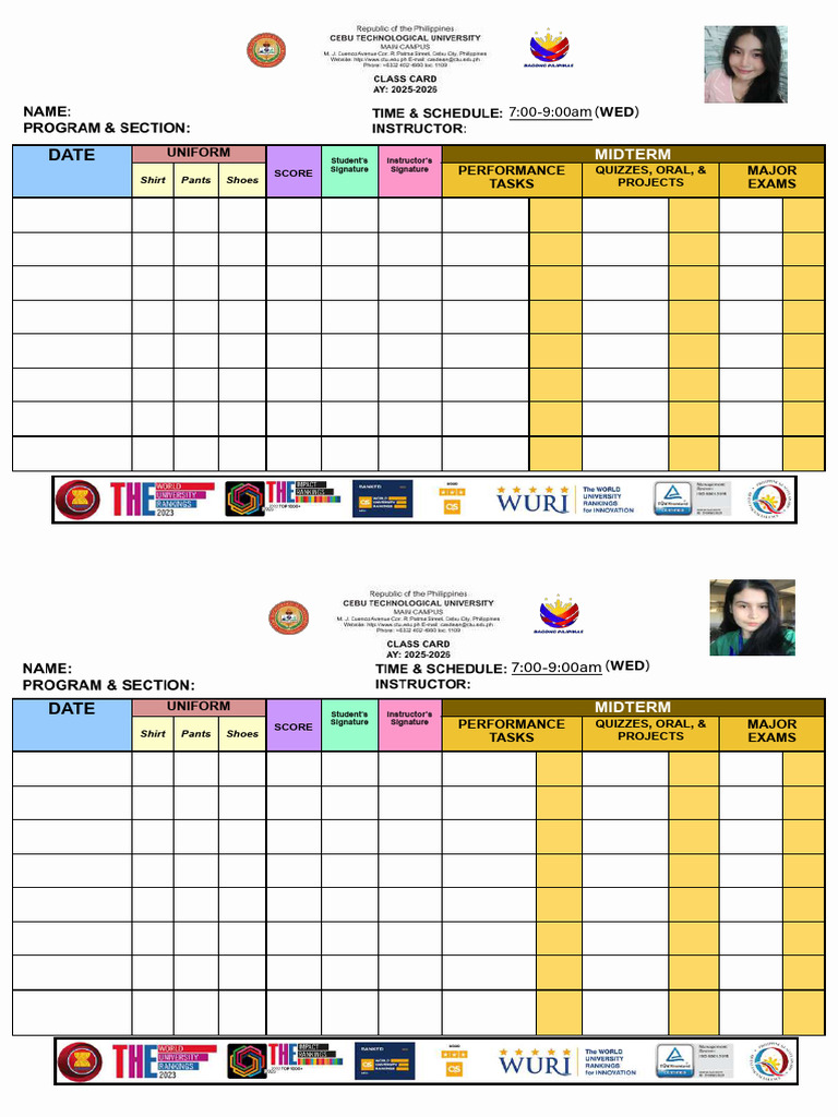 Uniform Assessment Schedule and Scores | PDF | Uniforms | Clothing