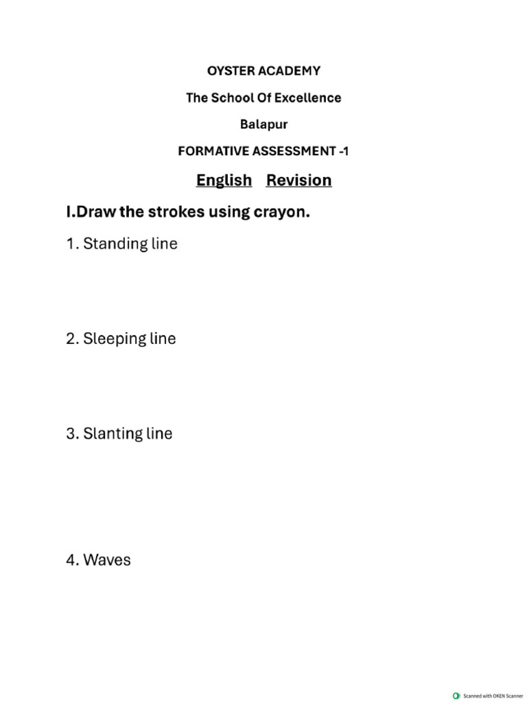 LKG Math Formative Assessment-1 Revision | PDF