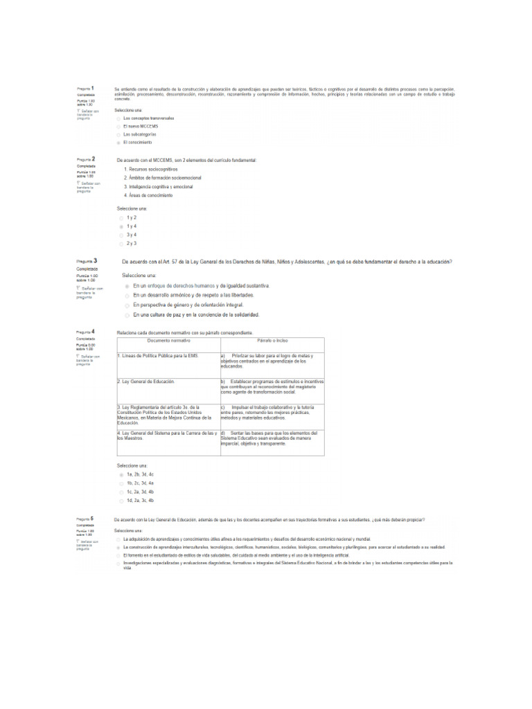 Cuestionario1. Exploracion Habilidades USICAMM | PDF
